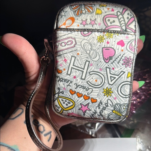Coach | Bags | Coach Colorful Patterned Wristlet | Poshmark